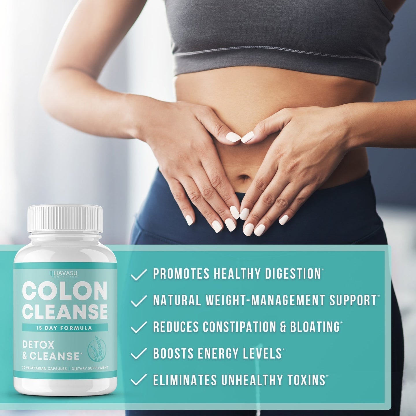 Colon Cleanse 15 Day Fast-Acting Detox for Natural Bowel Relief
